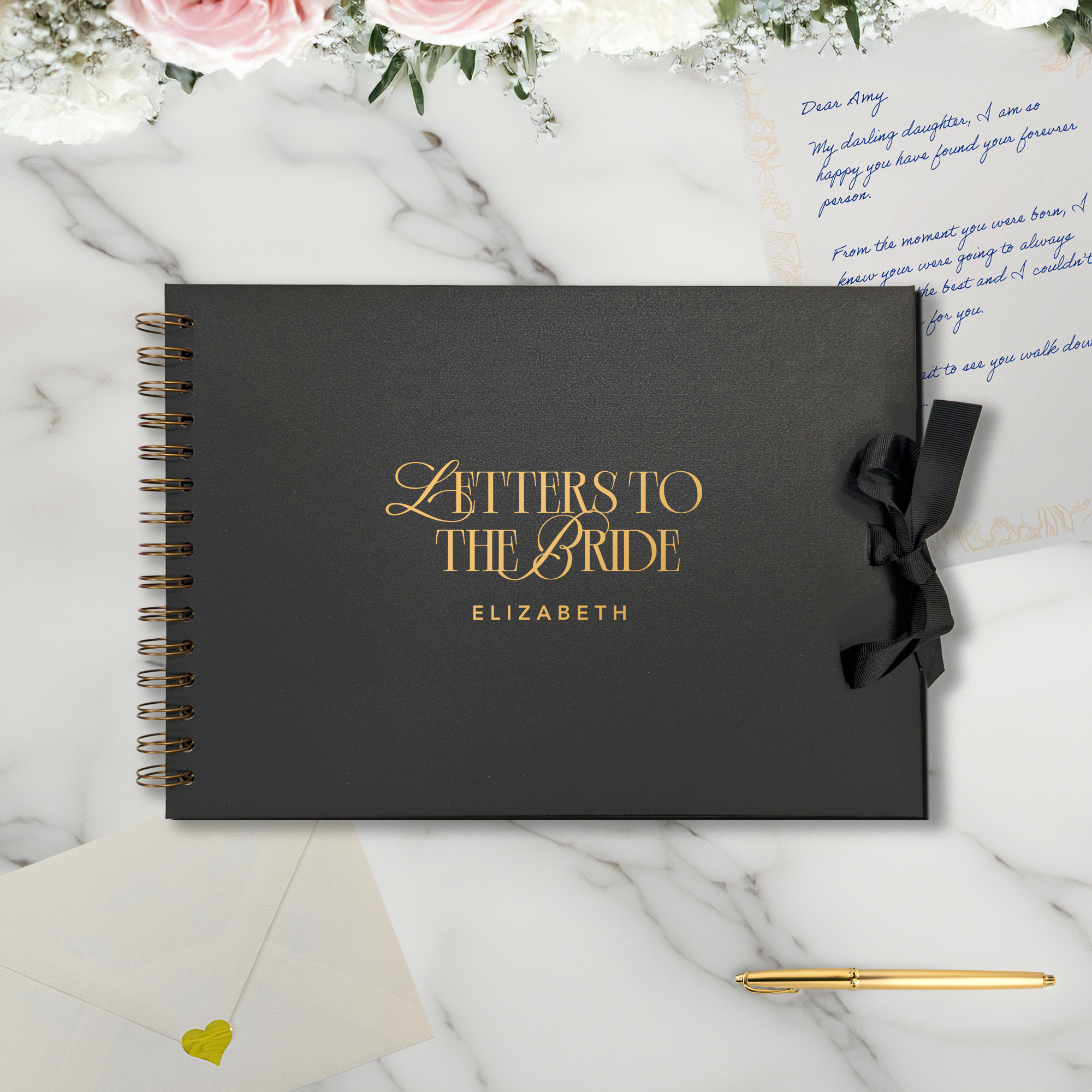 Letters to the Bride Scrapbook – Personalised Wedding Memory Book Phot ...